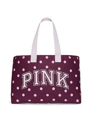 Victoria's Secret Canvas Tote Bag & Wristlet Pouch Set - Print