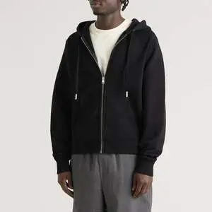 AMI Paris Adc Loopback Zip Hoodie - Black