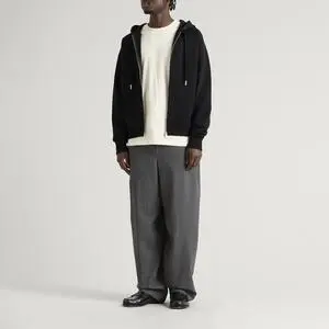 AMI Paris Adc Loopback Zip Hoodie - Black