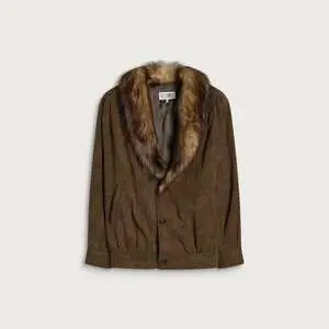 MAISON MARGIELA Faux Suede Jacket - Brown