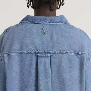 AMI Paris Indigo Denim Overshirt