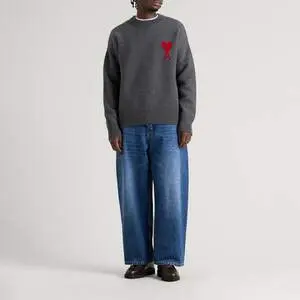 AMI Paris Crewneck Contrasted Adc Jumper