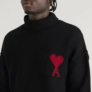 AMI Paris Rollneck Contrasted Adc Jumper