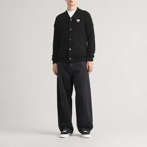 Play Comme Des Garcon Pink Heart Cardigan