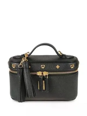 Mcm Pina Logo-stud Leather Vanity Bag