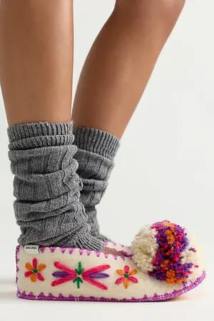 GIVE A PON Confetti Pom Slippers - Yiayia