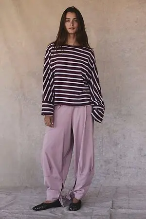 Free People Sutton Low-Rise Pants Adobe Rose