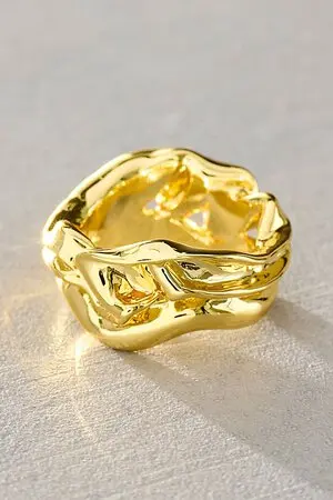ANITA BERISHA It's Calm After The Storm Ring - Gold