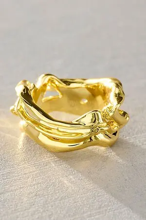 ANITA BERISHA It's Calm After The Storm Ring - Gold