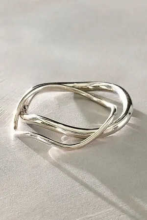ANITA BERISHA It Comes In Waves Bangle Set - Silver
