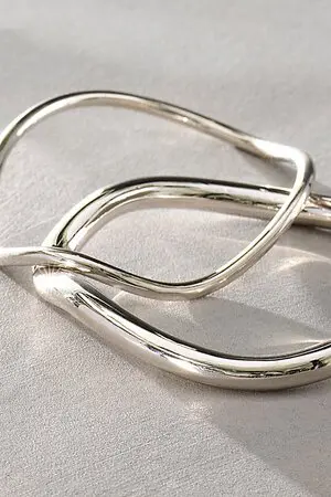 ANITA BERISHA It Comes In Waves Bangle Set - Silver
