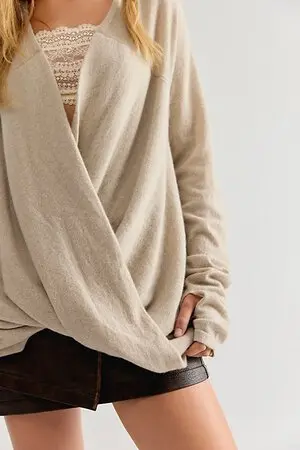 NICHOLAS K Ciska Cashmere Sweater - Oatmeal Heather