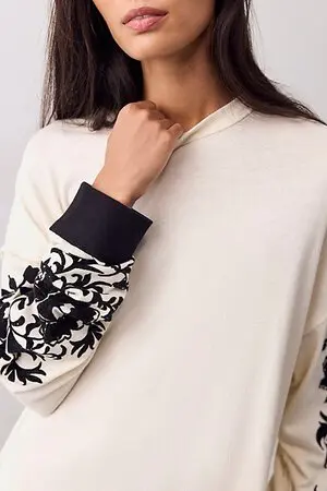 Free People We The Free Flora Oversized Long Sleeve Tee - Dust Combo