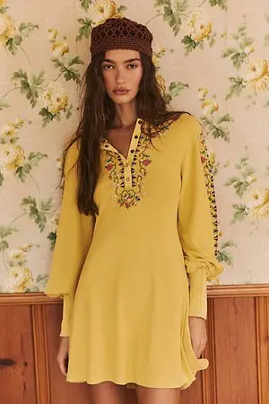 Free People Freeze Frame Tee Midi Dress - Cornsilk
