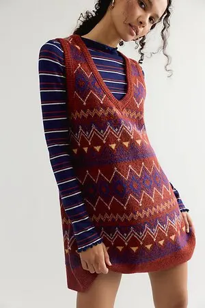 Free People Rowan Barrel Sweater Mini Dress