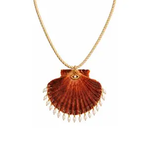 LALINDE Neutrals Lady Shell Necklace - Yellow