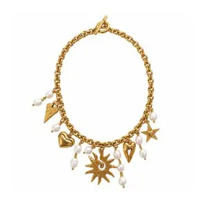 LALINDE The Solimar Charm Necklace - Gold