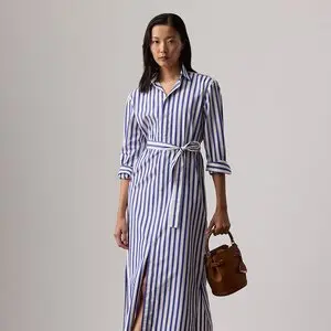 Ralph Lauren Vicki Striped Cotton Day Dress