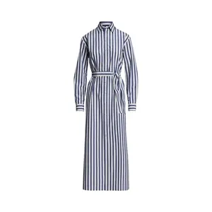 Ralph Lauren Vicki Striped Cotton Day Dress
