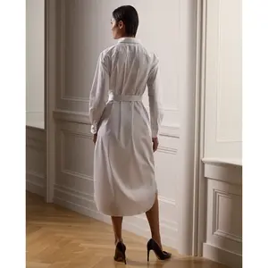 Ralph Lauren Arielle Satin Stretch Poplin Day Dress