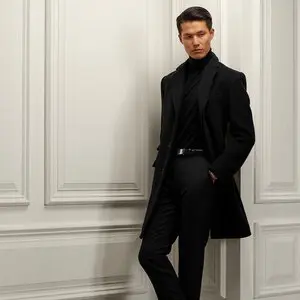 Ralph Lauren Gregory Hand-tailored Wool Suit Trouser - Black