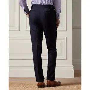 Ralph Lauren Gregory Hand-tailored Wool Suit Trouser - Navy