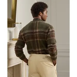 Ralph Lauren Plaid Brushed Wool-blend Sweater