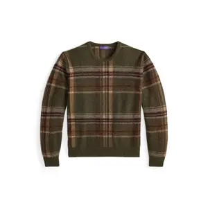 Ralph Lauren Plaid Brushed Wool-blend Sweater