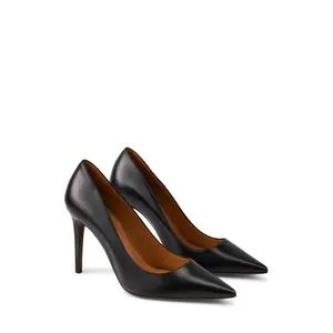 Ralph Lauren Tenney 95 Mm Goatskin Pump - Black