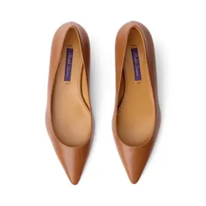 Ralph Lauren Tenney 35 Mm Goatskin Pump - Rl Gold