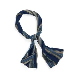 Ralph Lauren Handwoven Striped Cotton Scarf