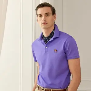 Ralph Lauren Custom Slim Fit Piqué Polo Shirt - Classic Lavender
