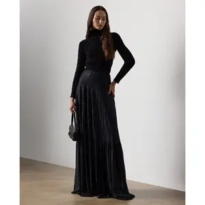 Ralph Lauren Silk-blend Cropped Turtleneck Sweater - Black