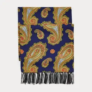 Ralph Lauren Tasseled Paisley-print Scarf - Navy/multi