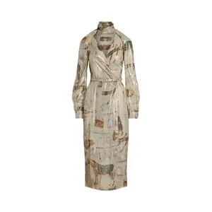 Ralph Lauren Terry Equestrian-print Cocktail Dress