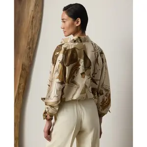 Ralph Lauren Karen Diary-print Silk Twill Blouse
