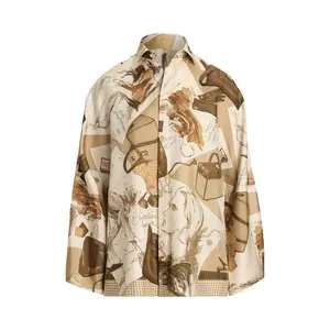 Ralph Lauren Karen Diary-print Silk Twill Blouse