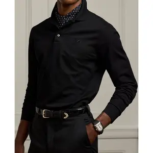 Ralph Lauren Piqué Long-sleeve Polo Shirt - Classic Black