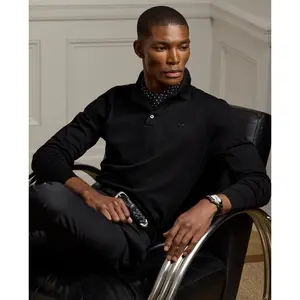 Ralph Lauren Piqué Long-sleeve Polo Shirt - Classic Black