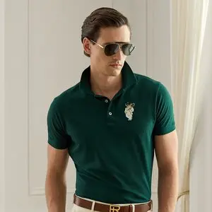 Ralph Lauren Custom Slim Fit Polo Bear Polo Shirt - Moss Agate