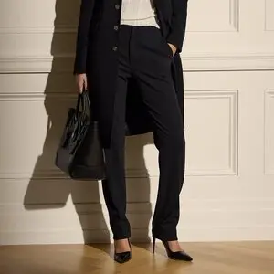 Ralph Lauren Simone Wool Crepe Pant - Black