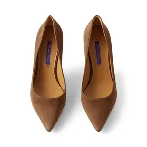 Ralph Lauren Tenney 75 Mm Goat-suede Pump