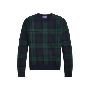 Ralph Lauren Plaid Cashmere Crewneck Sweater