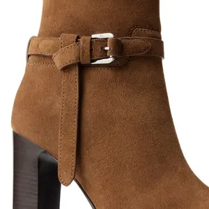 Ralph Lauren Donnely 90 Mm Calf-suede Bootie
