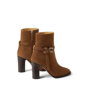 Ralph Lauren Donnely 90 Mm Calf-suede Bootie