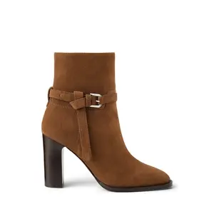 Ralph Lauren Donnely 90 Mm Calf-suede Bootie