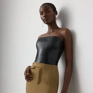 Ralph Lauren Gwyneth Lambskin Bustier