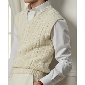 Ralph Lauren Cable Cashmere-silk-linen Sweater Vest