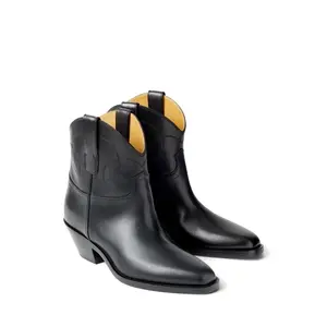 Ralph Lauren Jayme 45 Mm Burnished Calfskin Bootie - Black
