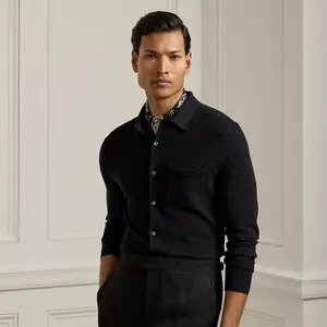 Ralph Lauren Textured Silk-cotton Shirt Sweater